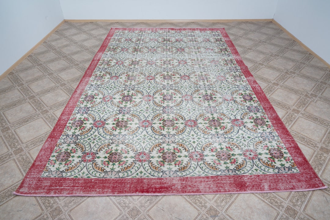 7x11 Area Rug,large Oushak Rug,vintage Ru 7x11,turkish Rug,oushak Area ...