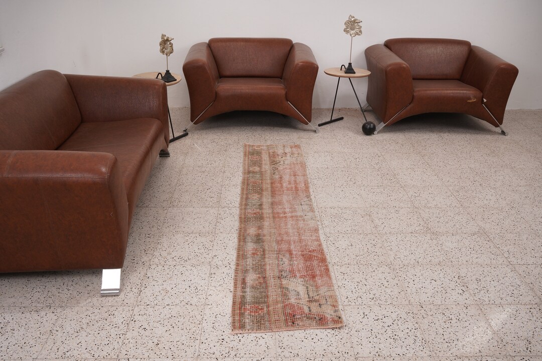 Slim Runner Carpet, 2x7 Runner, Vintage Rug, 2x7 Turkish Runner, Oushak ...