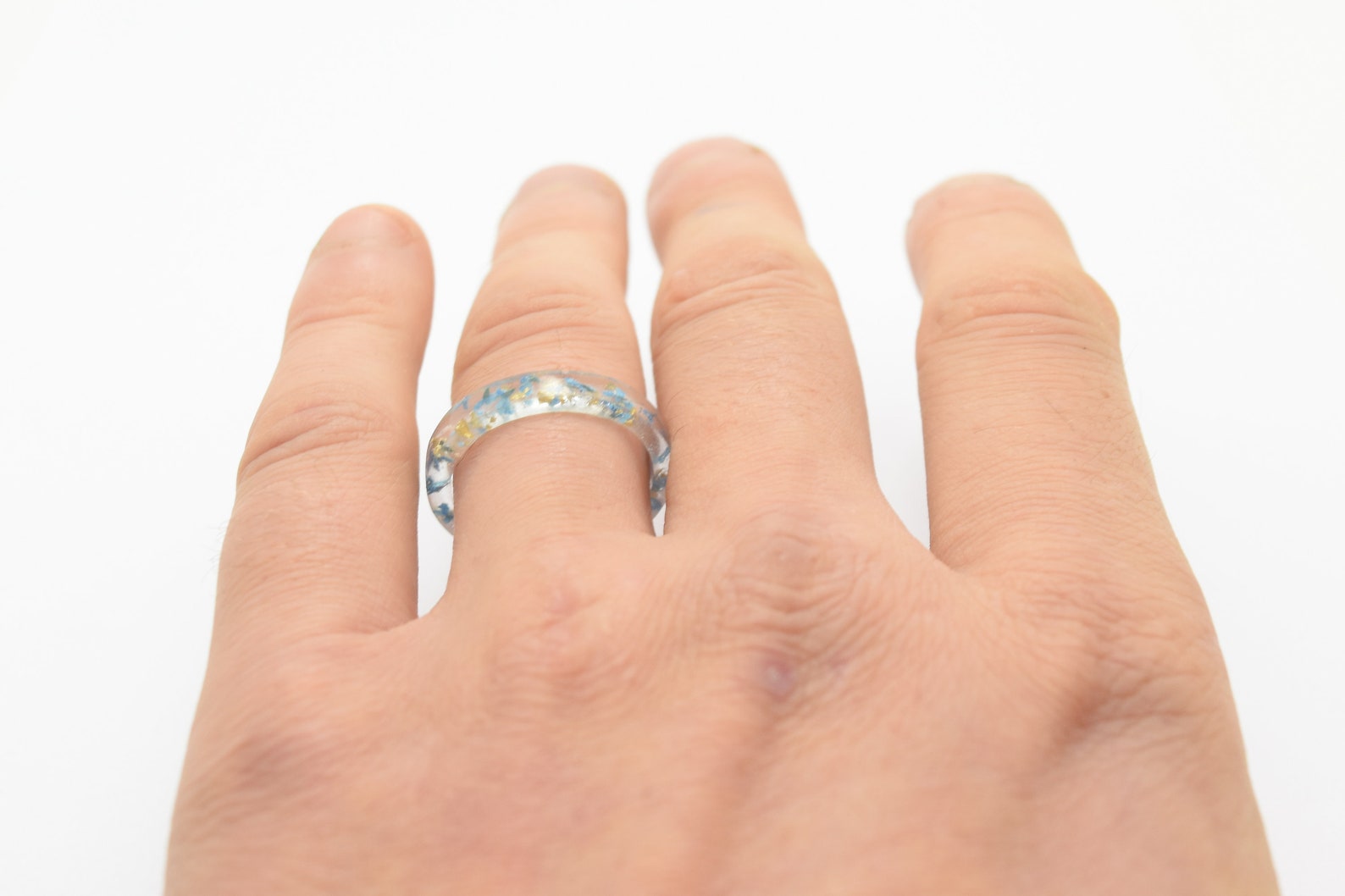 Fine Resin Ring Inspired by Nature Crystal Resin Blues | Etsy