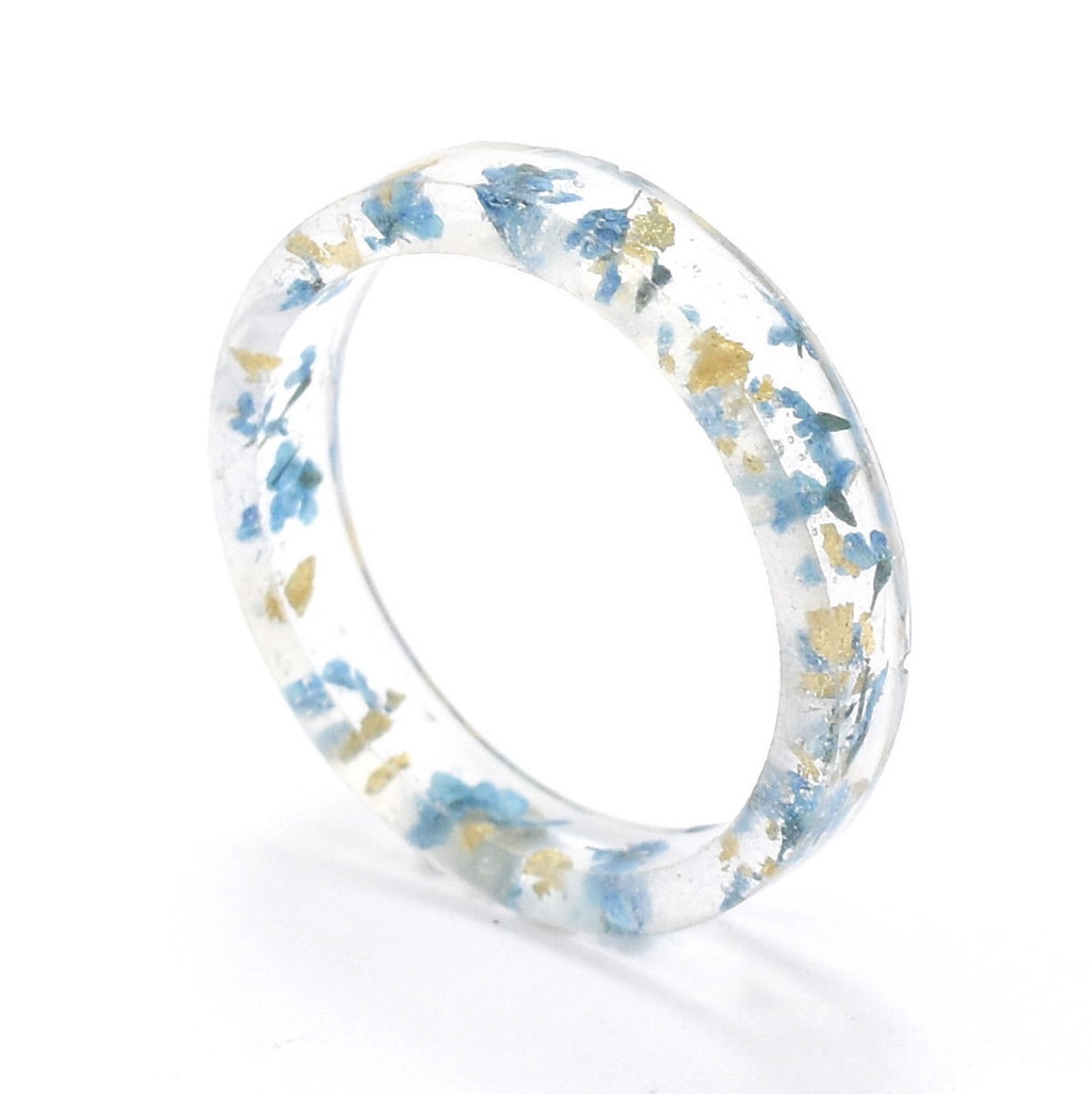 Fine Resin Ring Inspired by Nature Crystal Resin Blues | Etsy