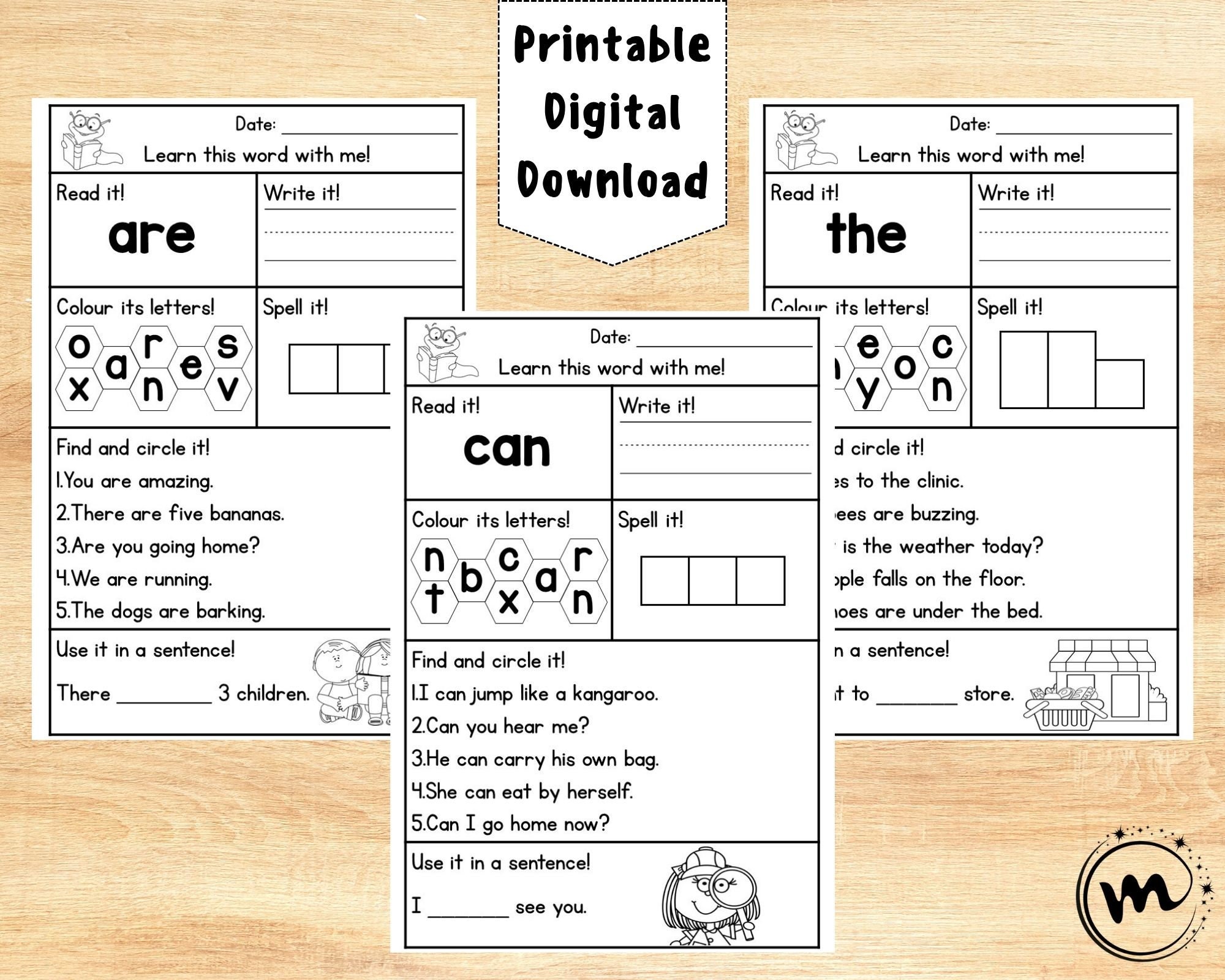 Sight Words High Frequency Words Read Write Colour Spell Find Use ...
