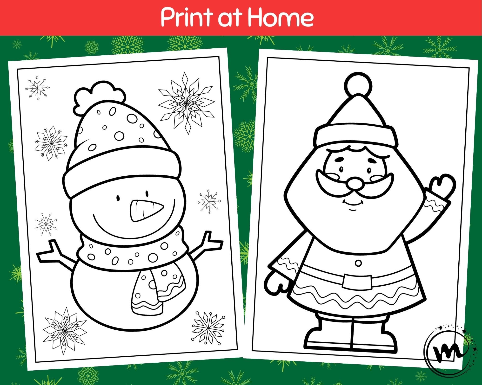 Christmas Colouring Pages for Kids Preschool Pre-k Kindergarten - Etsy