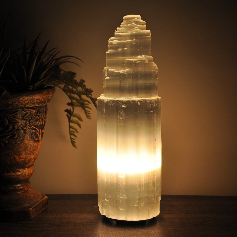Selenite Lamp - Etsy