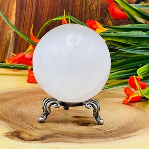 Selenite Crystal Sphere, Healing Gemstone Ball, Cleansing, Pick Your ...
