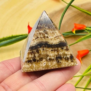 Chocolate Calcite Pyramid, Root Beer Calcite Healing Crystal, 1.5" and ...