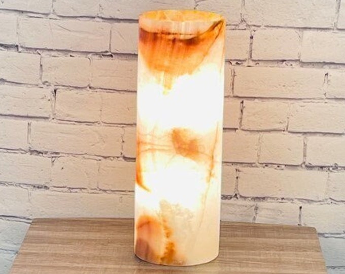Onyx Lamp, Onyx Crystal Lamp, Handmade Bedside Table Lamp, 18" Height ...