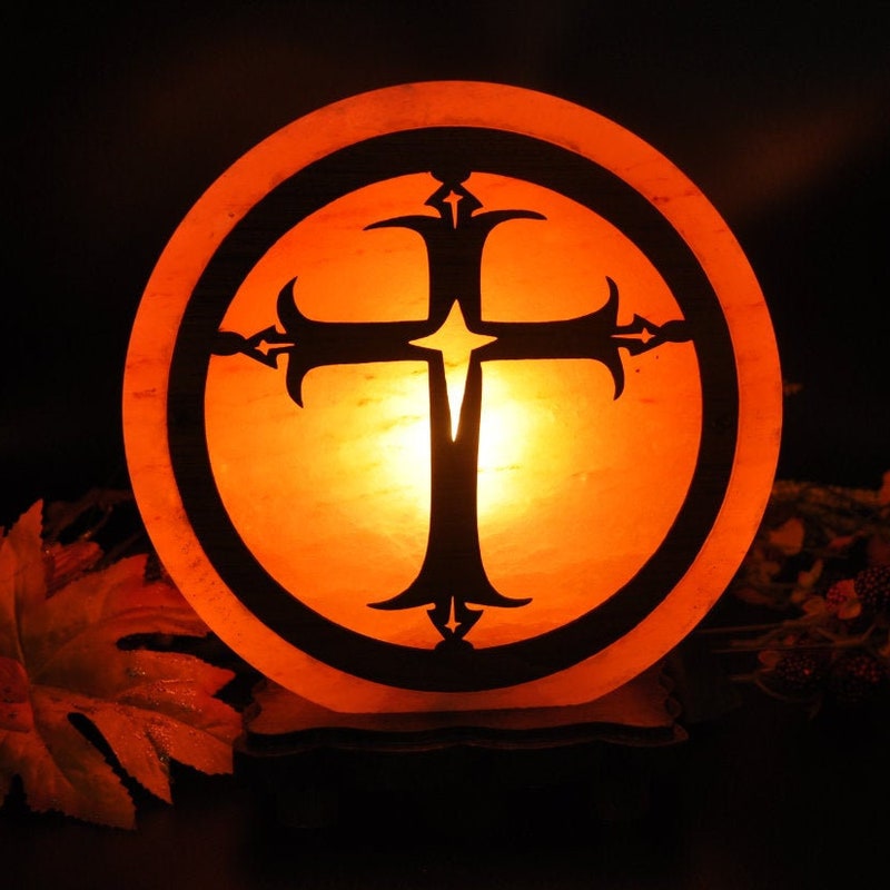 Himalayan Salt Cross Salt Lamp - Etsy