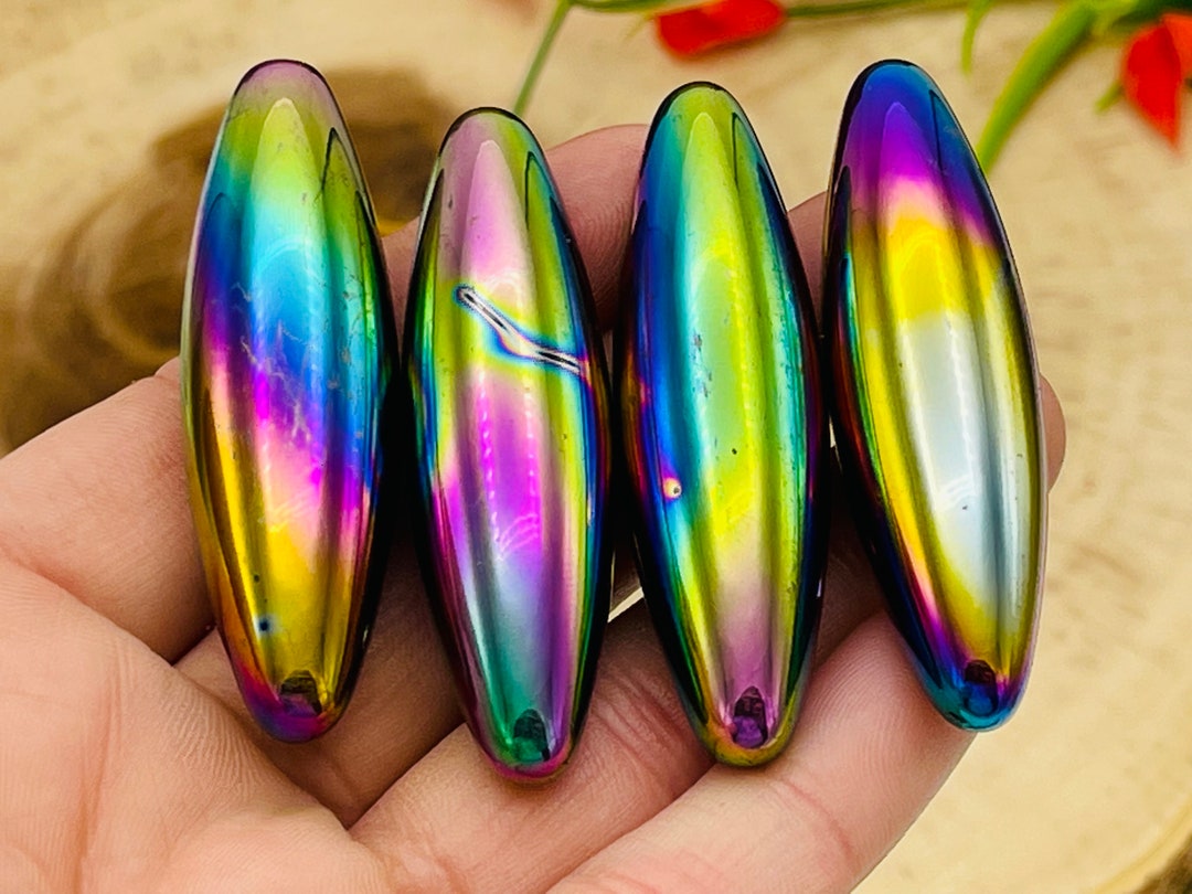 Magnet Rainbow Hematite Elliptical Zingers Rainbow Hematite Olives ...