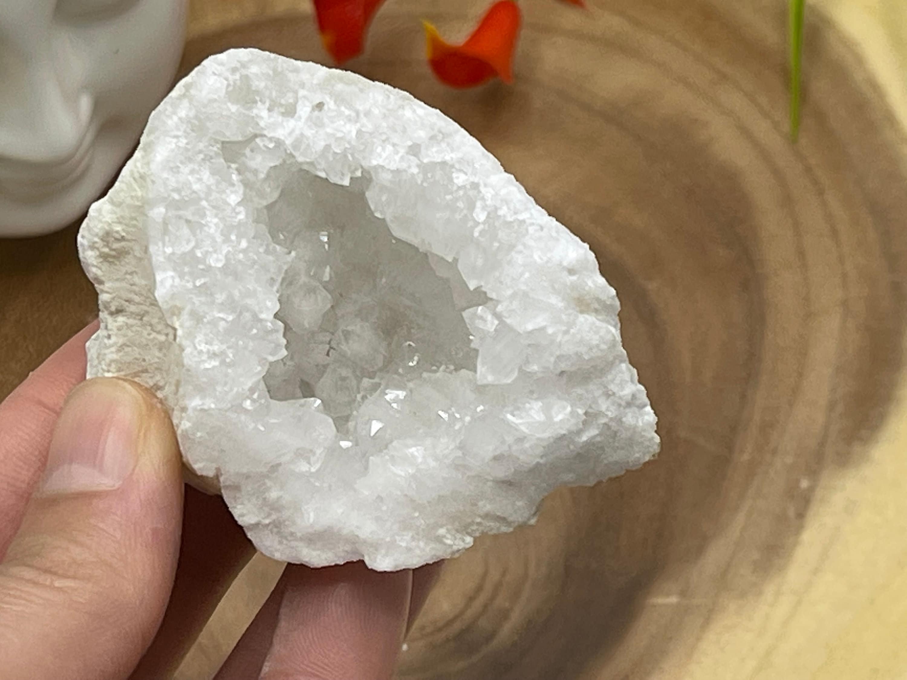 Crystal Quartz Geode Clear Quartz Geode L Rock Geode - Etsy