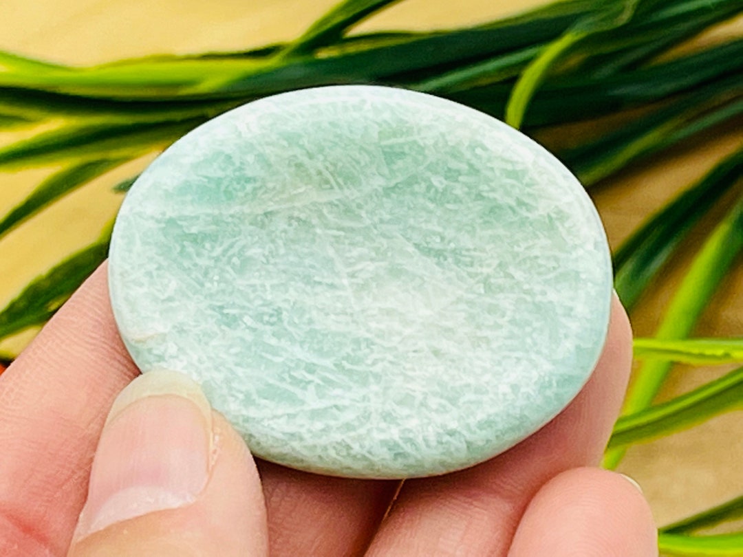 Amazonite Worry Stone | Crystal Healing Worry Stone | Amazonite Pocket Stone | Worry Massage ...