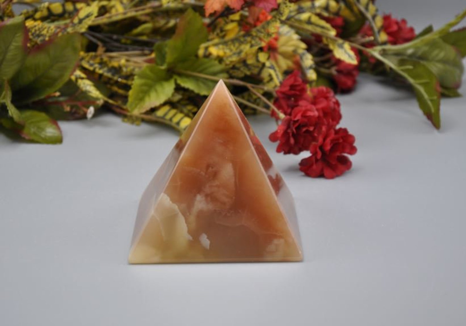 Caramel Honey Pyramid Crystal Pyramid Handmade Crystal | Etsy