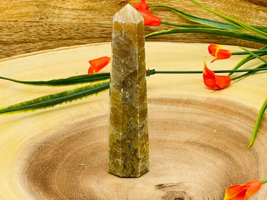 Cat's Eye Obelisk Tower, Healing Crystal Point, 4 Inches - Etsy