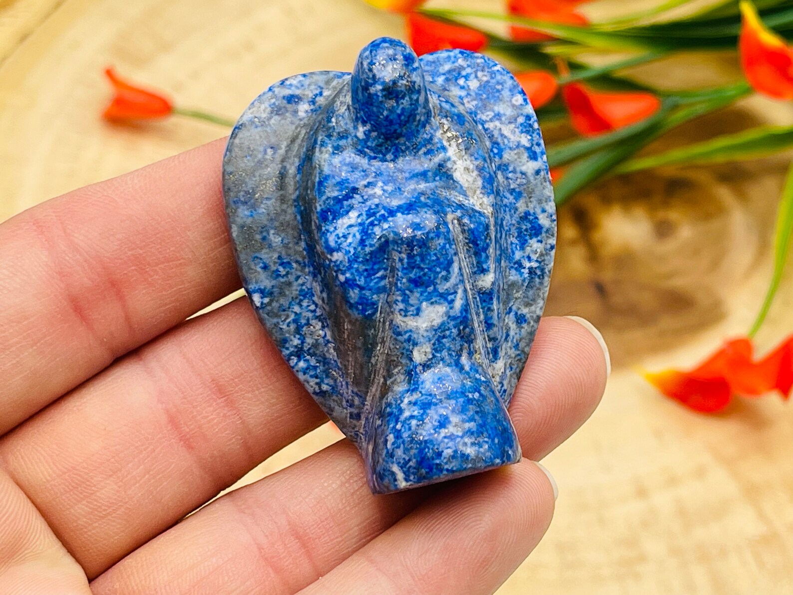 Lapis Lazuli Angel Lapis Angel Crystal Figurine Standing Statuette ...
