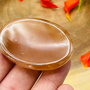 Caramel Honey Worry Stones | Thumb Stones | Calcite Massage Stones ...