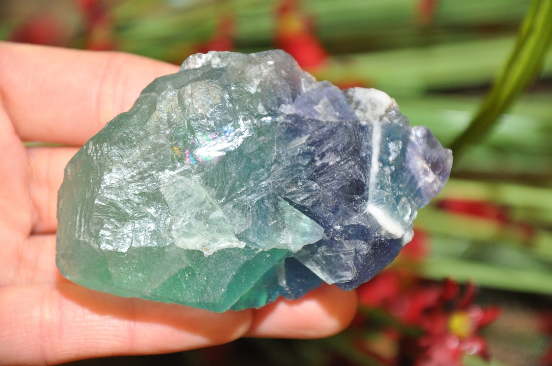 Raw Fluorite Crystal Chunk, Rainbow Fluorite Gemstone, Healing Specimen, Reiki - Etsy