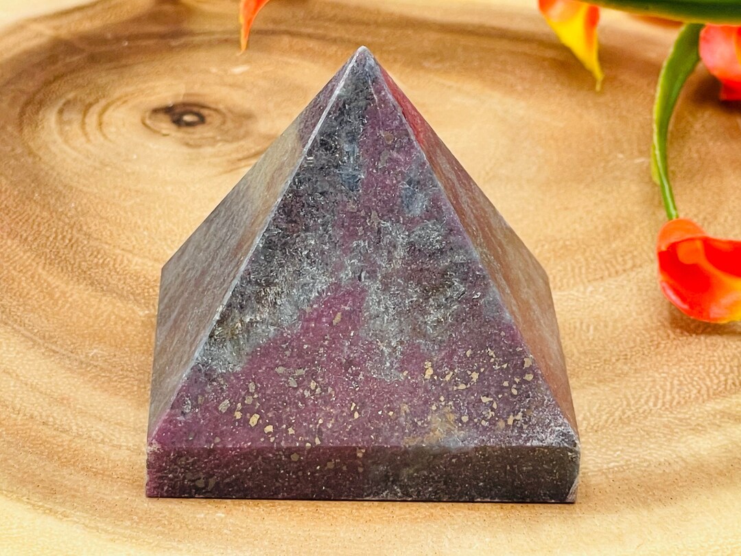 Ruby Kyanite Crystal Pyramid, Healing Crystal Pyramid 1 & 2 Inch - Etsy