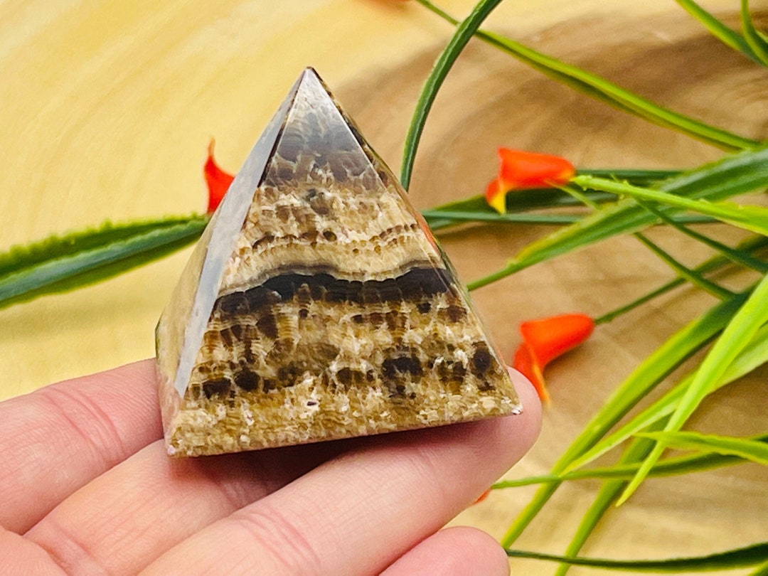 Chocolate Calcite Pyramid, Root Beer Calcite Healing Crystal, 1.5" and ...