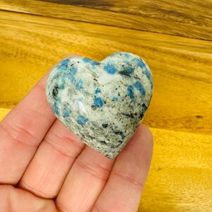 K2 Jasper Heart Palm Stone, Granite Azurite Crystal Pocket Rocks, 1.5 ...