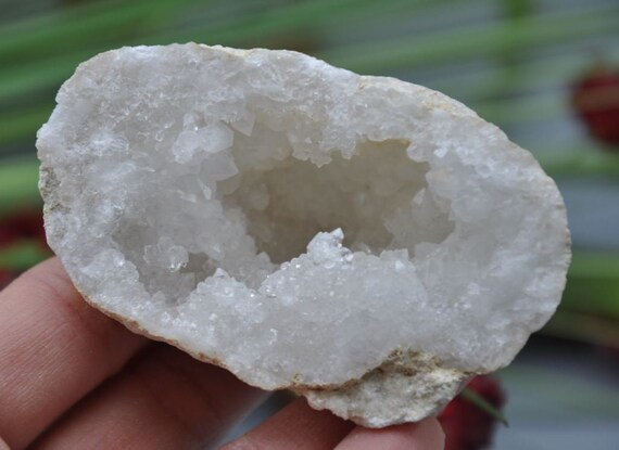 Crystal Quartz Geode Clear Quartz Geode L Rock Geode - Etsy
