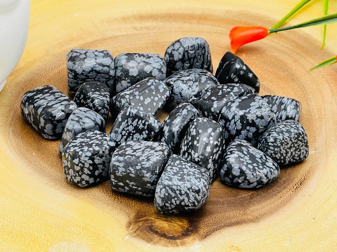 Snowflakes Obsidian Tumbled Stone, Tumbled Snowflakes Obsidian Polished ...
