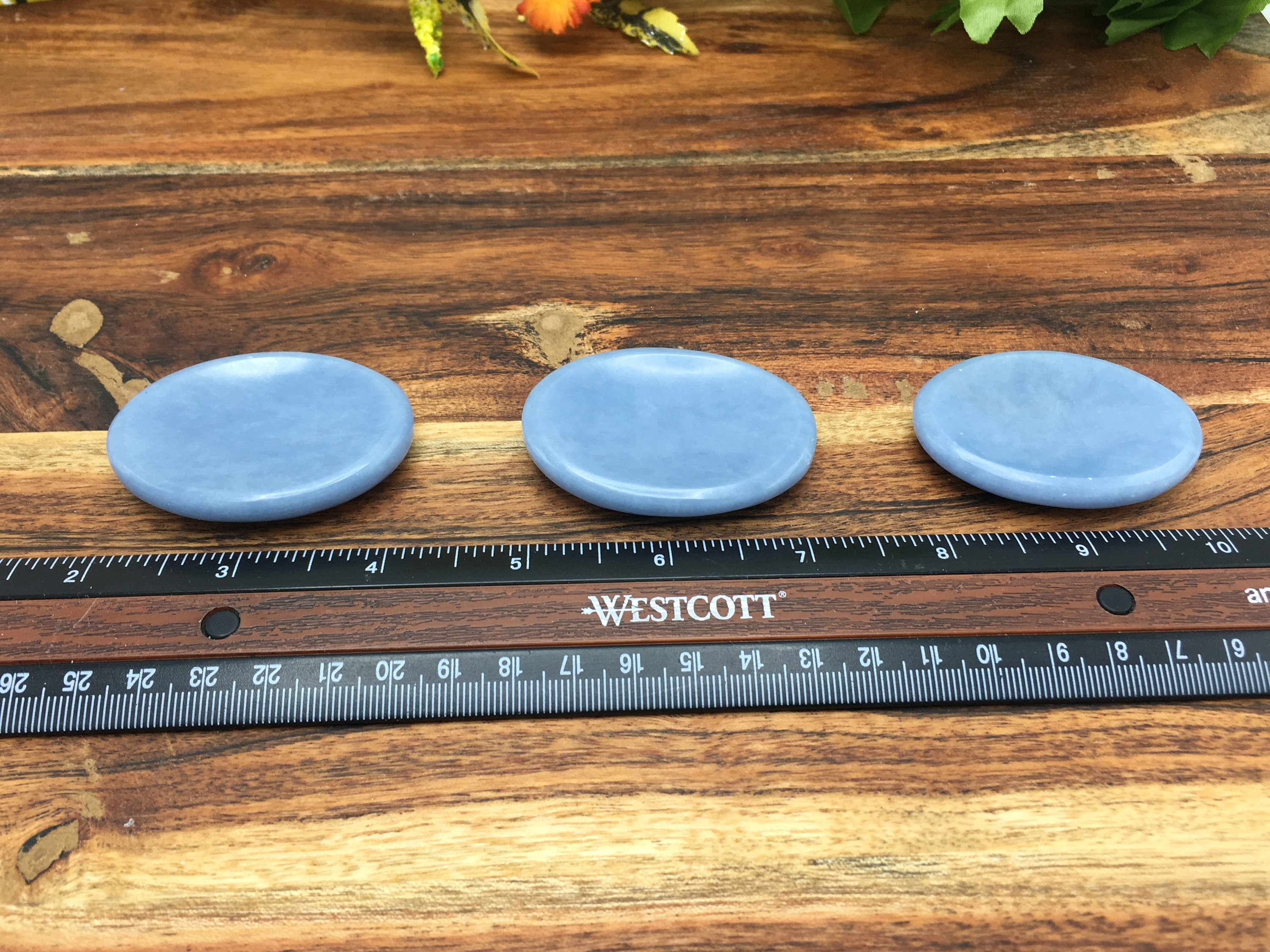 Angelite Worry Stone Thumb Worry Stone Polished Gemstone | Etsy