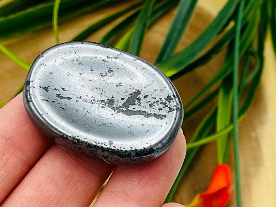 Hematite Worry Stone | Hematite Crystal Energy Worry Stone | Pocket ...