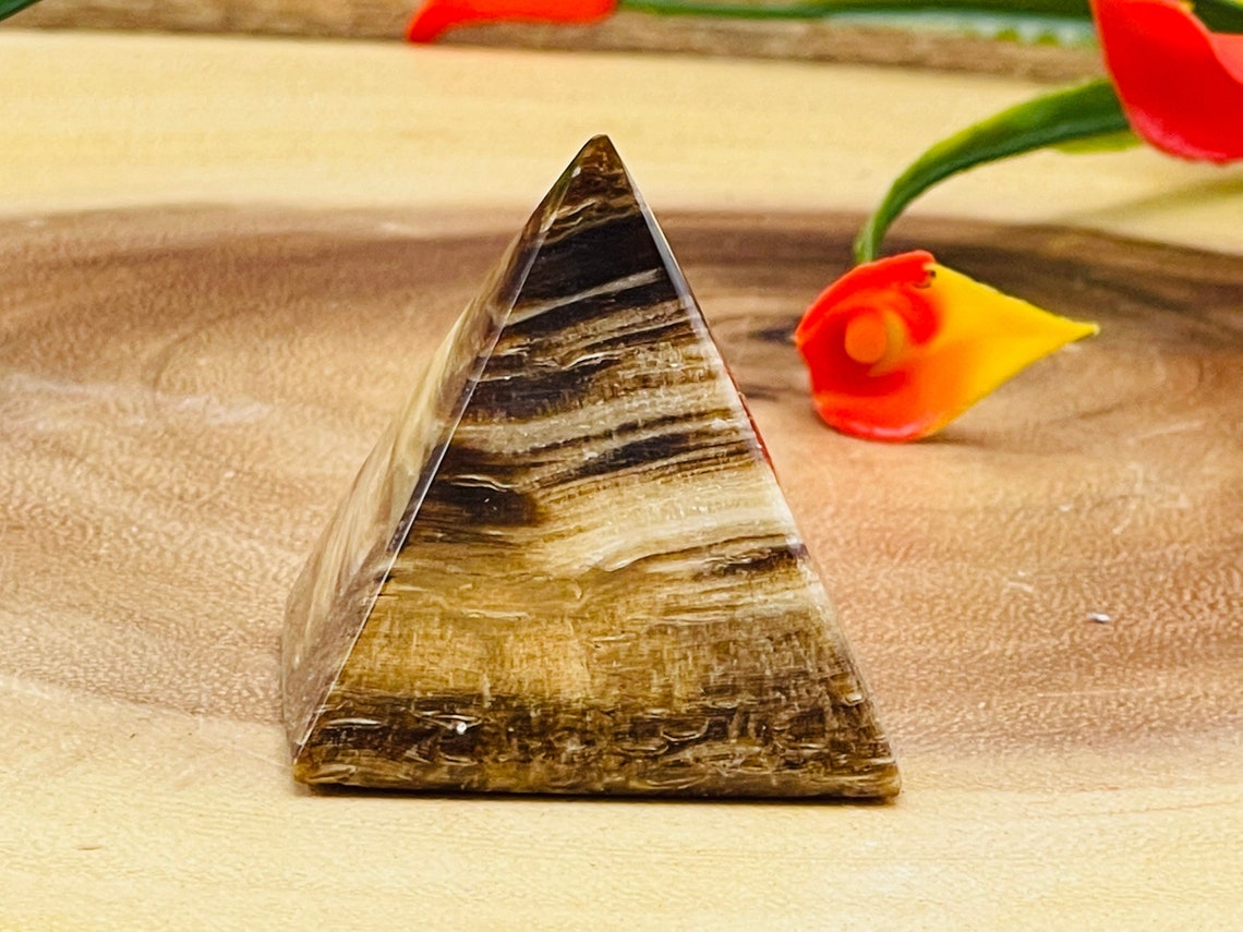 Chocolate Calcite Pyramid, Root Beer Calcite Healing Crystal, 1.5" and ...