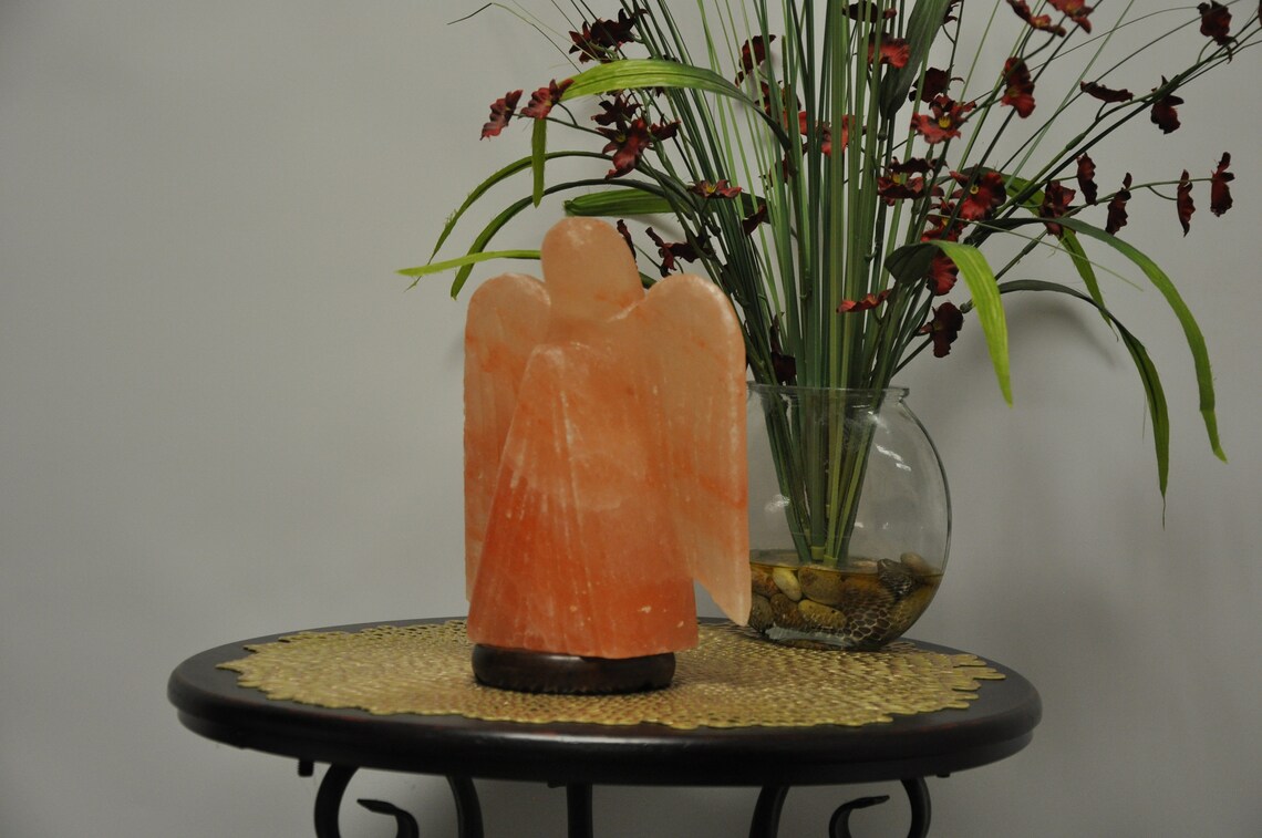 Himalayan Pink Salt Angel Shape Lamp Pure & Authentic Dimmer | Etsy