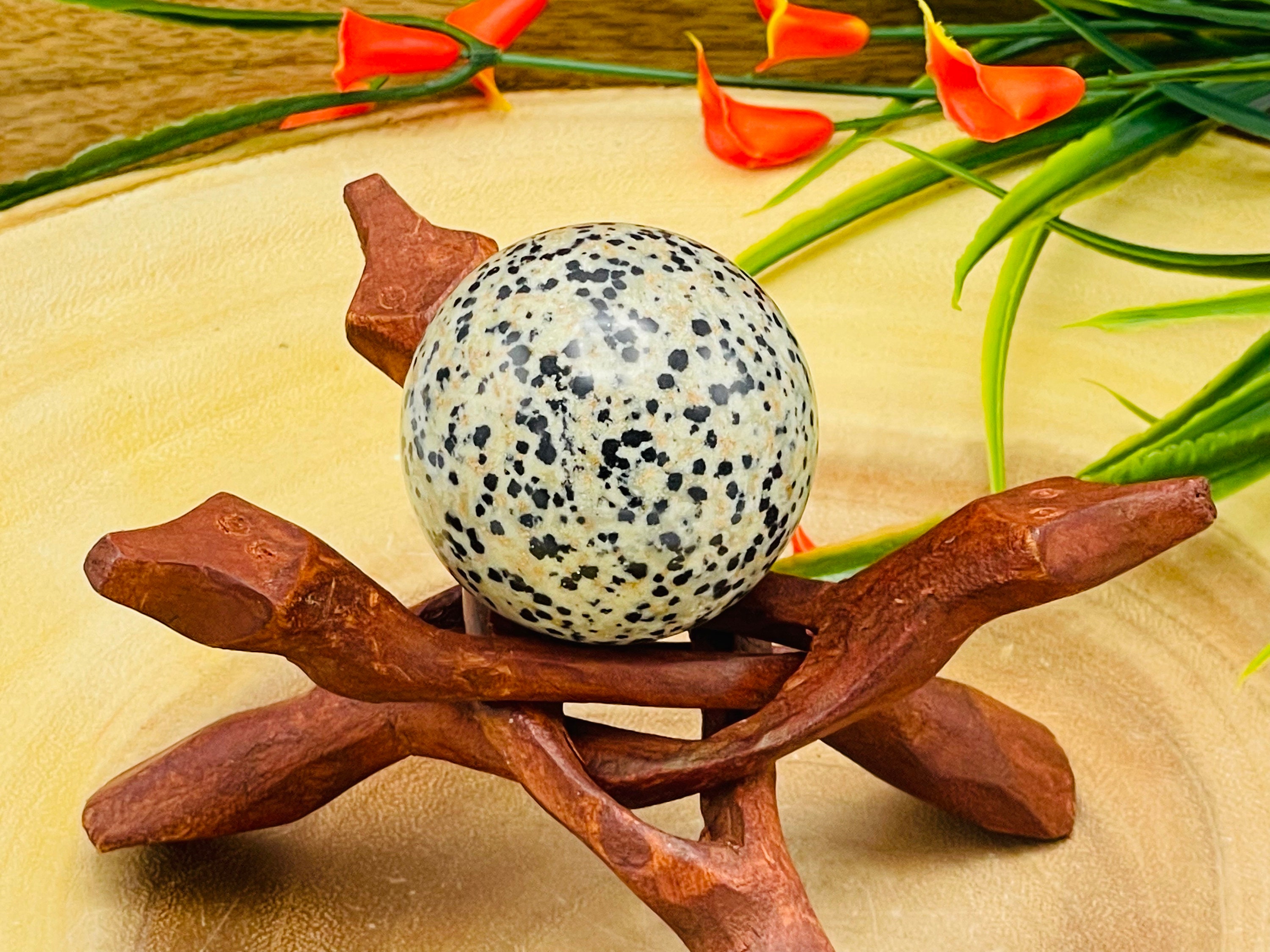 Dalmatian Jasper Sphere, Healing Crystal Ball, Healing Chakra, 2 Inch ...