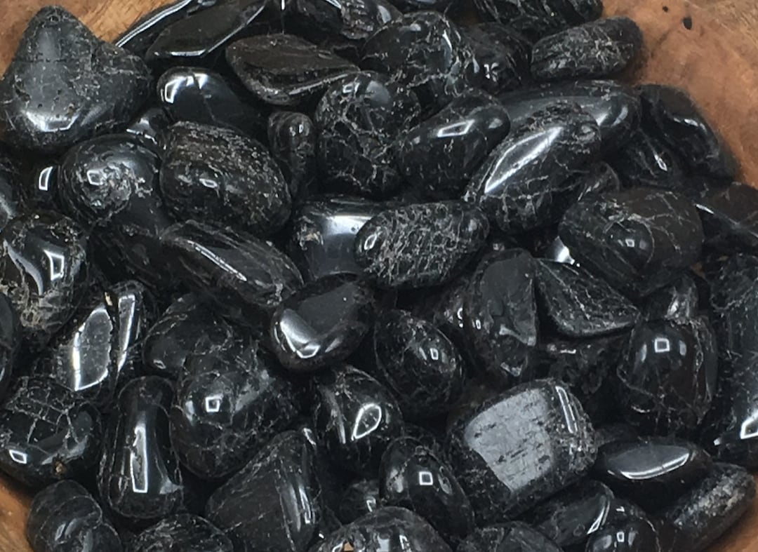 Black Tourmaline Tumbled Stone, Polished Tourmaline Tumbled Crystals ...