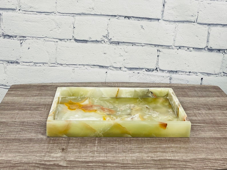 Green Onyx Serving Tray, Food Grade Quality, Detergent Safe and Easy to ...
