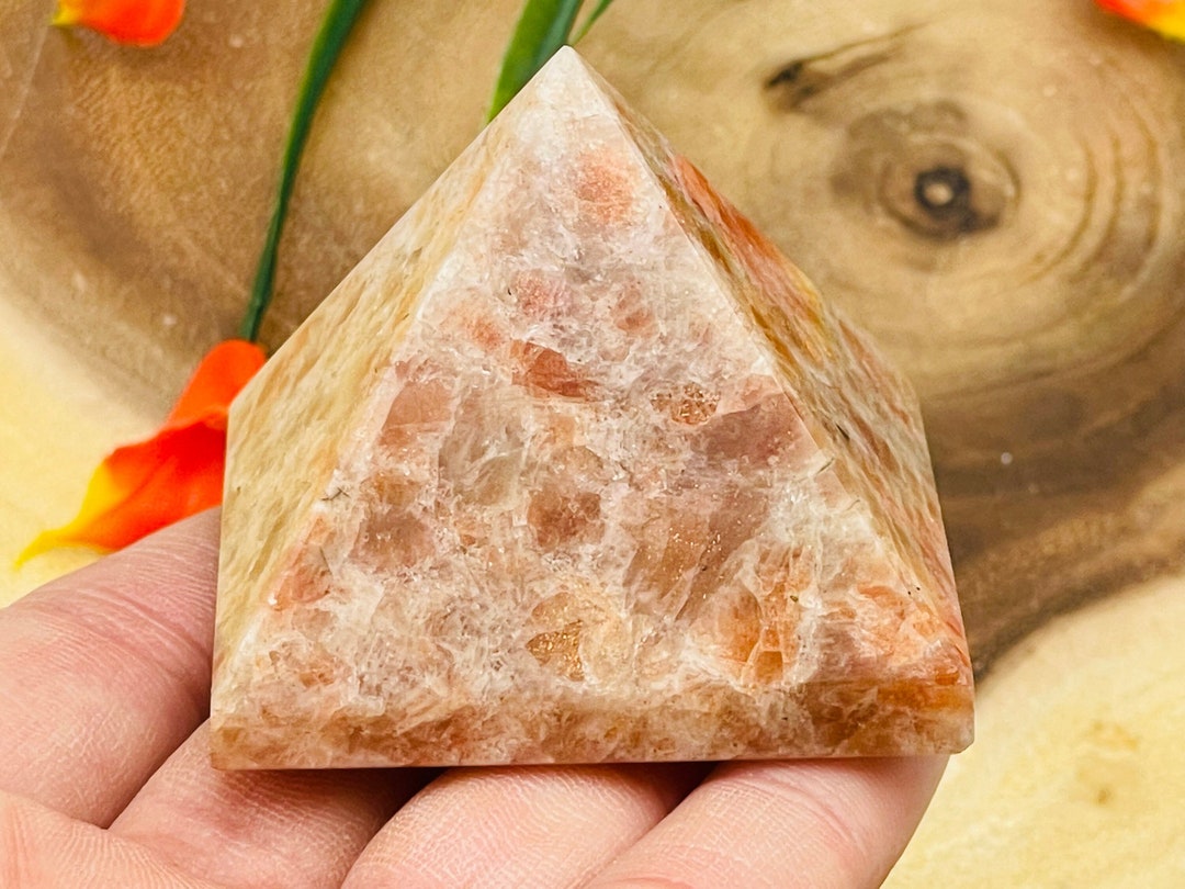 Sunstone Crystal Pyramid, Healing Crystal Pyramid, 1 & 2 Inch - Etsy