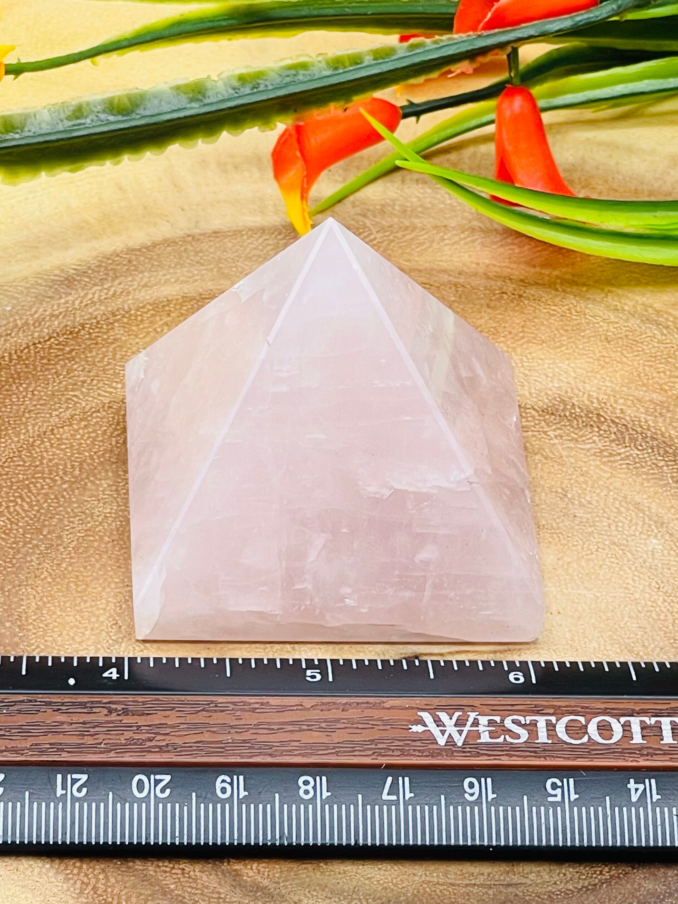 Rose Quartz Pyramid Pink Rose Quartz Healing Pyramid - Etsy
