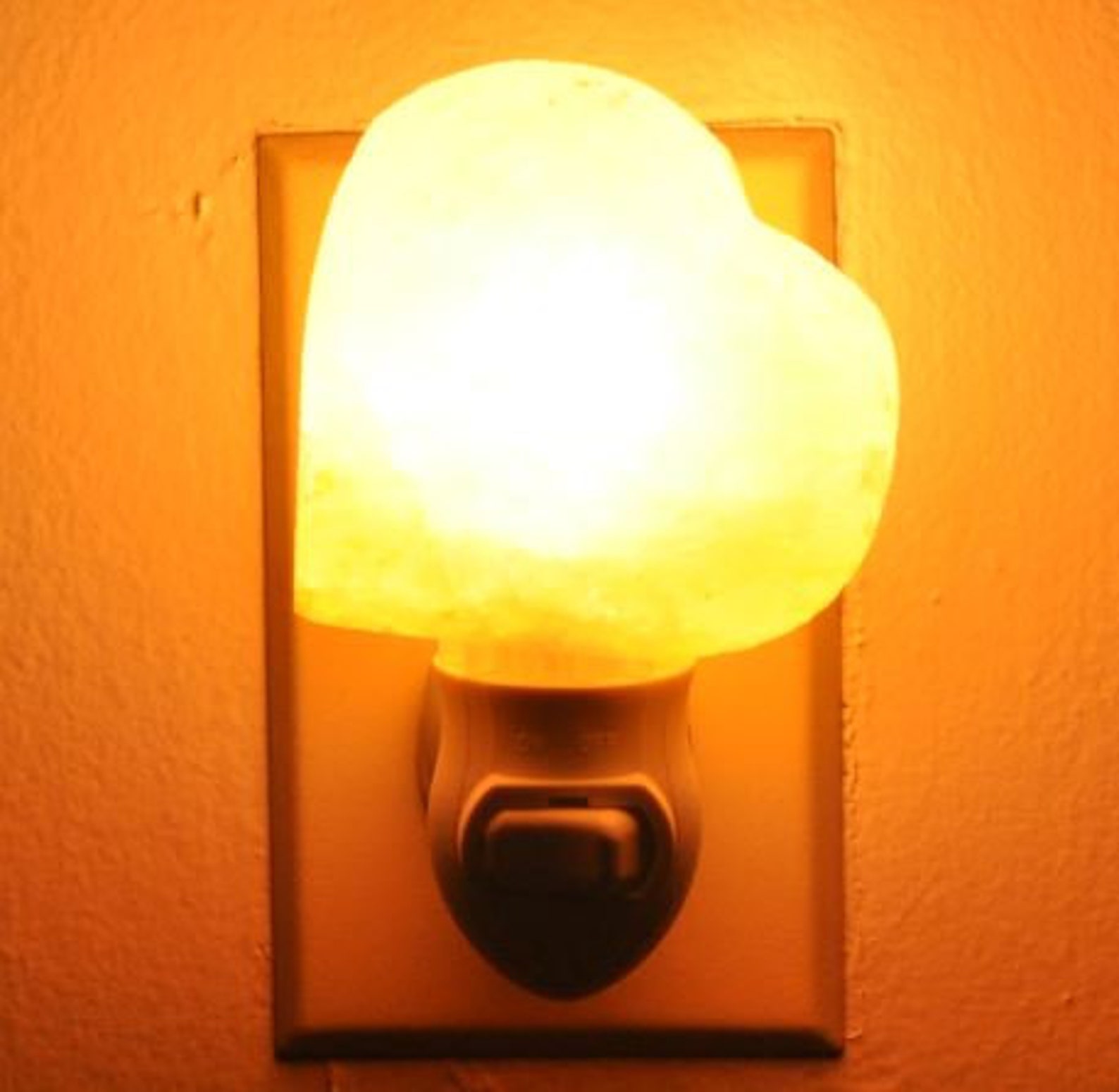 Himalayan Pink Salt Heart Shape Night Light Wall Lamp Air - Etsy