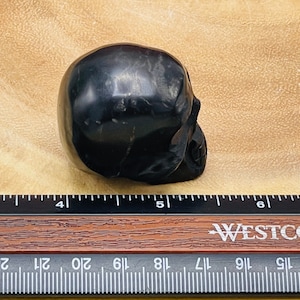 Shungite Crystal Skull With Realistic Details, Healing Crystal Fine Art ...