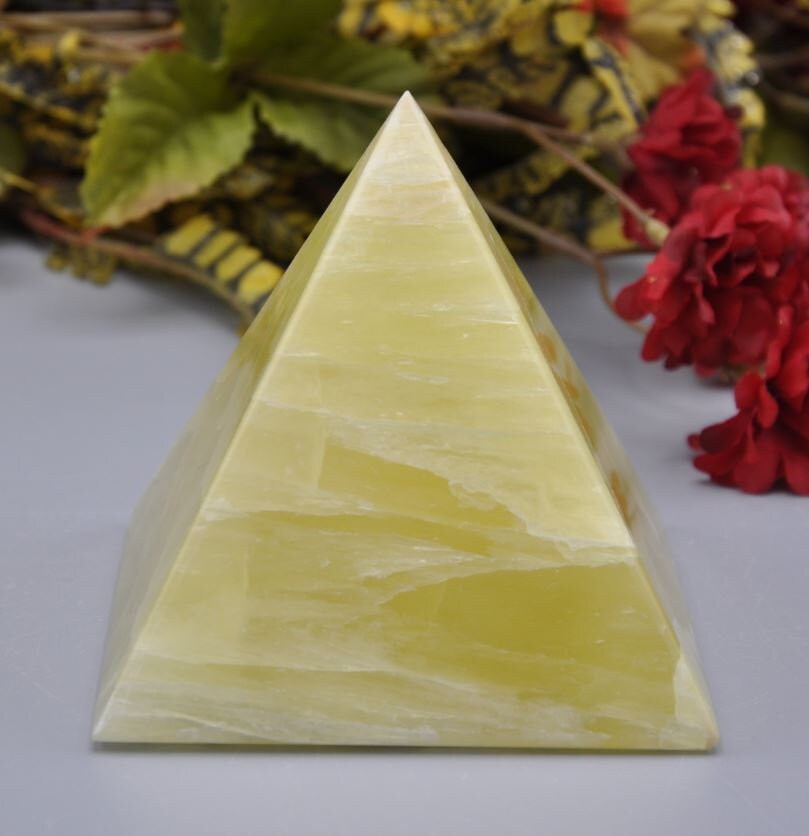 Pineapple Calcite Pyramid Lemon Calcite Pyramid Handmade | Etsy