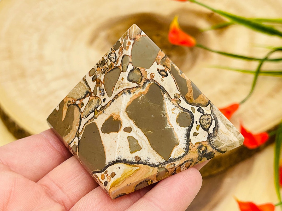 Leopardite Pyramid | Leopardite Jasper | Leopardite Agate | Healing ...
