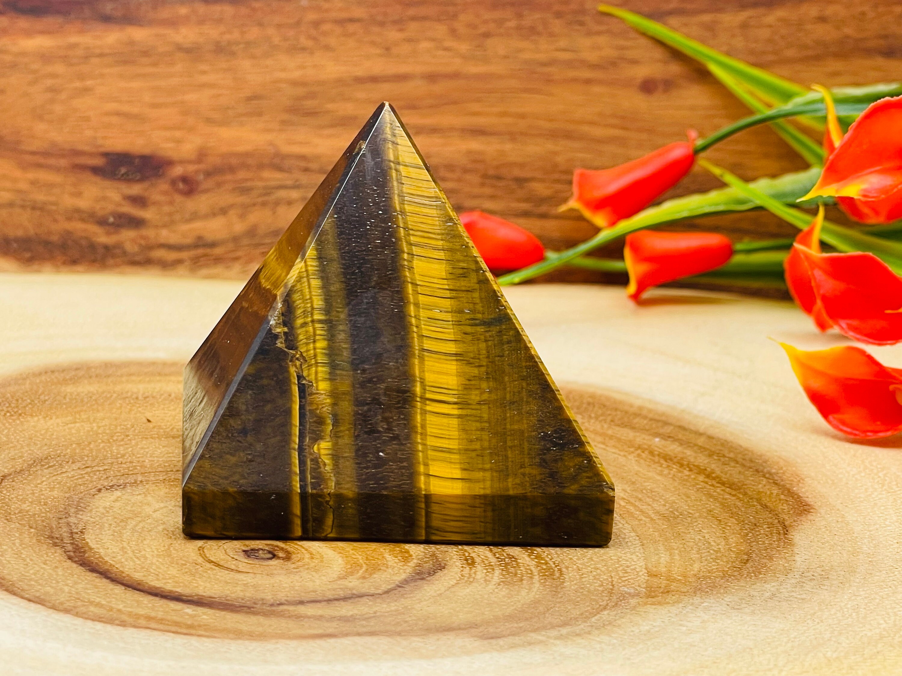 Tiger Eye Pyramid Tiger Eye Crystal Pyramid Handmade | Etsy