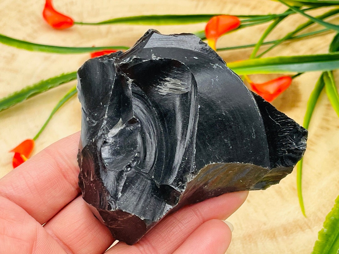 Black Obsidian Raw Chunks Black Obsidian Rock Crystals Rough Crystal ...