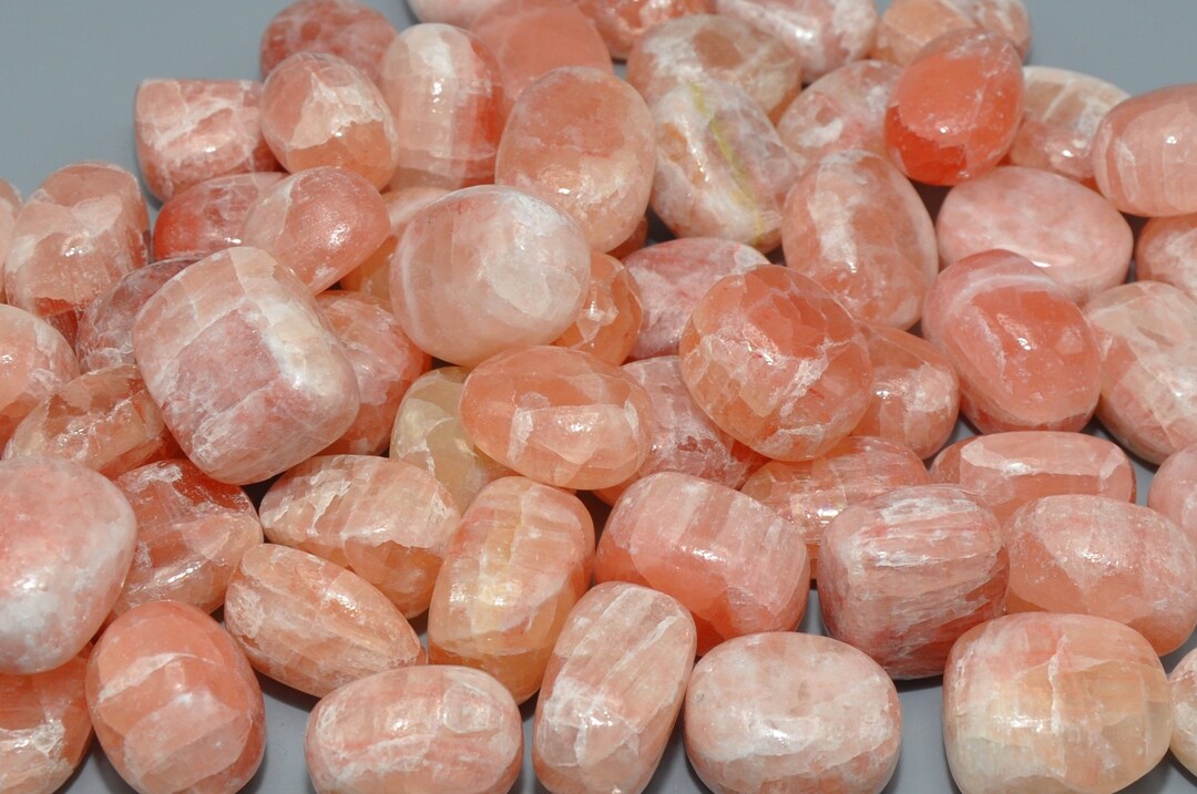 Strawberry Calcite Tumbled Stone, Pink Healing Crystals & Stones - Etsy