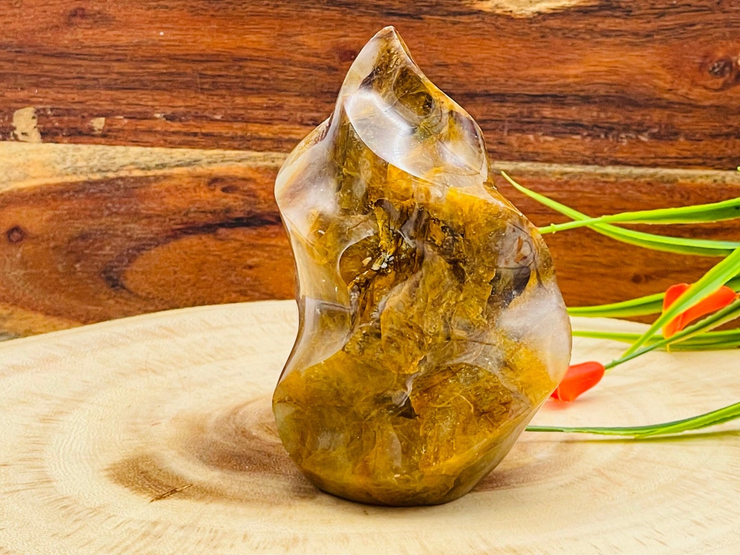 Yellow Quartz Free Form Yellow Quartz Freeform Standing Display ...