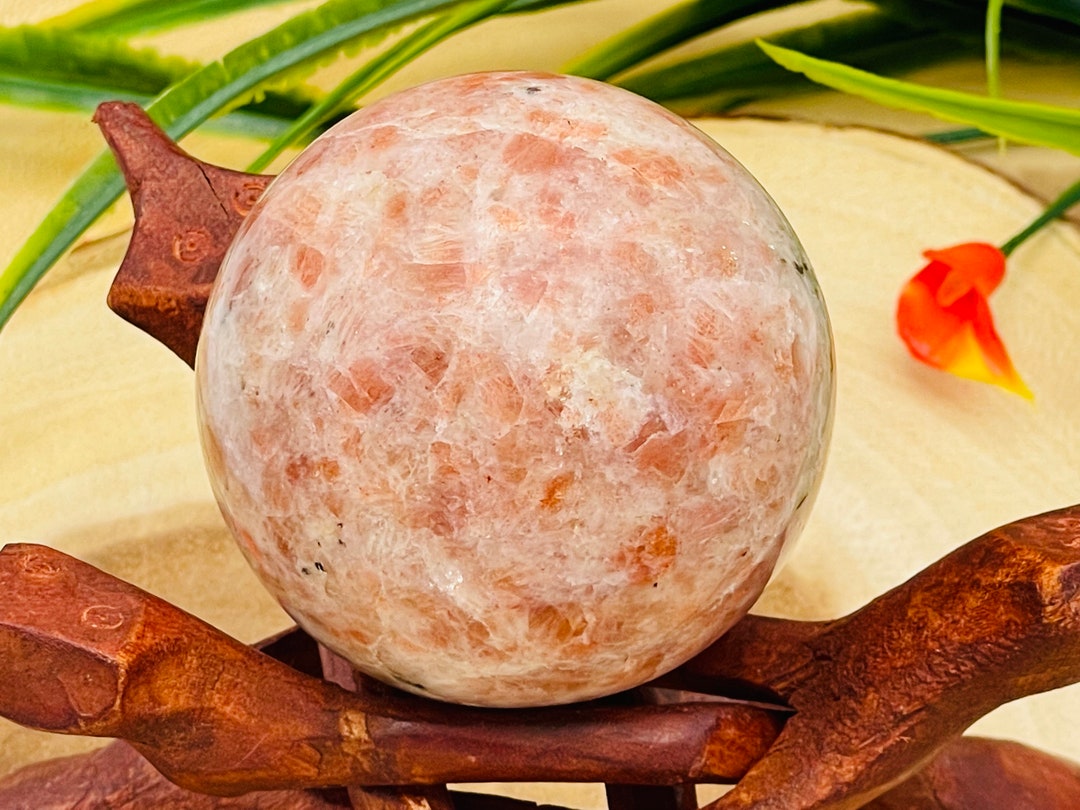 Sunstone Sphere | Sunstone Crystal Ball | Crystal Chakra Reiki Sphere | Cleansing & Balance ...