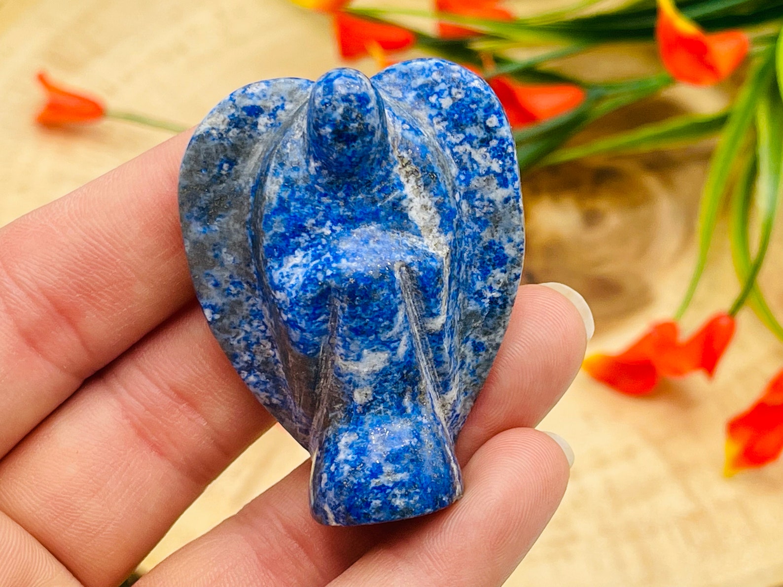Lapis Lazuli Angel Lapis Angel Crystal Figurine Standing Statuette ...