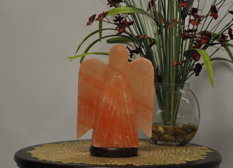 Himalayan Pink Salt Angel Shape Lamp, Night Light, Electric Cord & Bulb ...