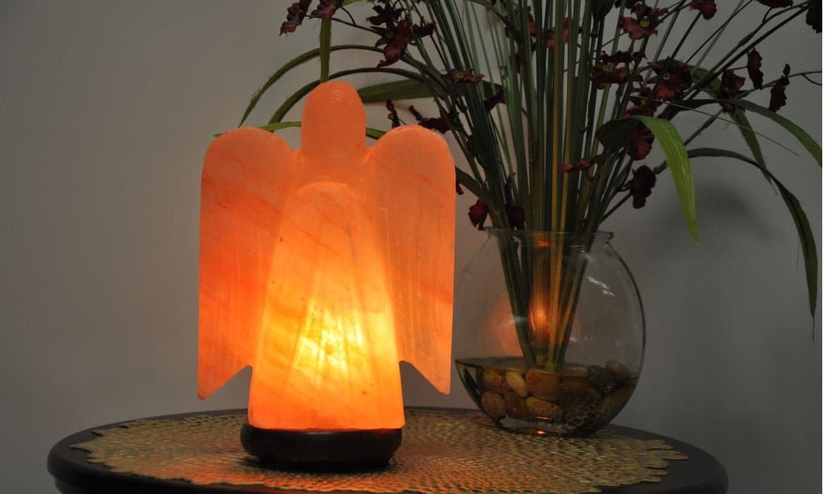 Himalayan Pink Salt Angel Shape Lamp, Night Light, Electric Cord & Bulb ...