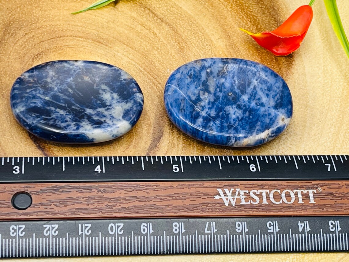 Sodalite Worry Stone Blue Sodalite Pocket Thumb Stone - Etsy