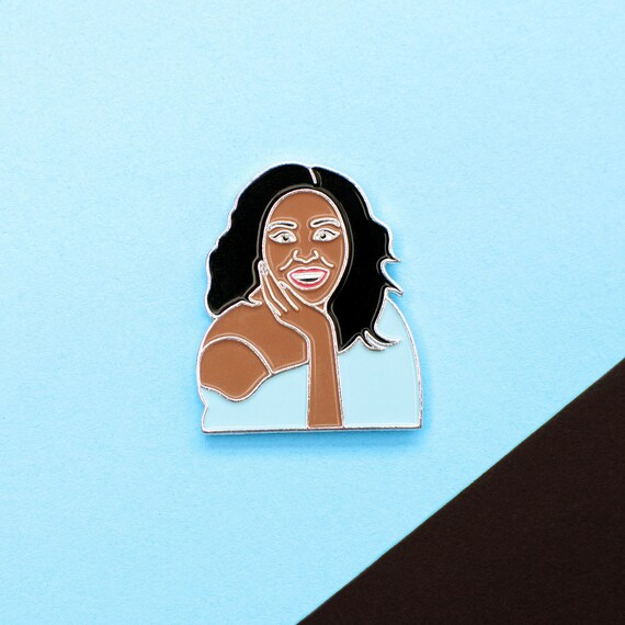 Michelle Obama Enamel Pin First Lady Pin Badge Becoming | Etsy