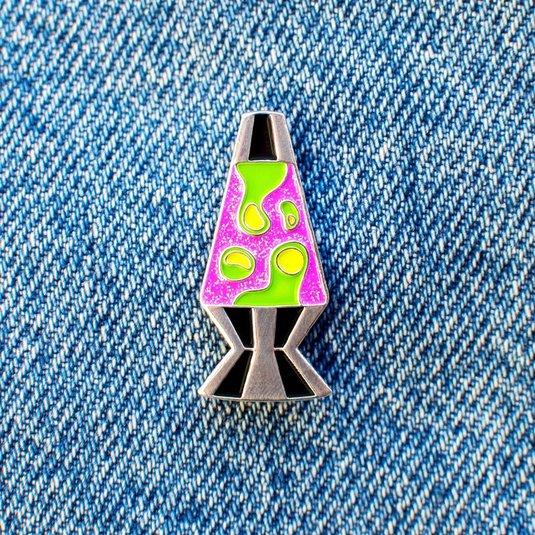 Lava Lamp Glitter Enamel Pin - 90s Nostalgia Retro Pin Badge - Etsy