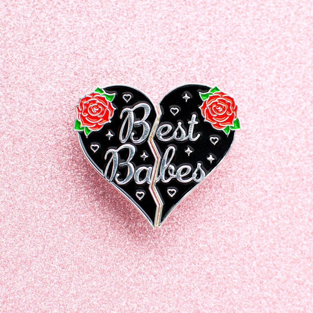 BFF Best Babes Enamel Pin Set of 2 - Best Friend Lapel Pins ...
