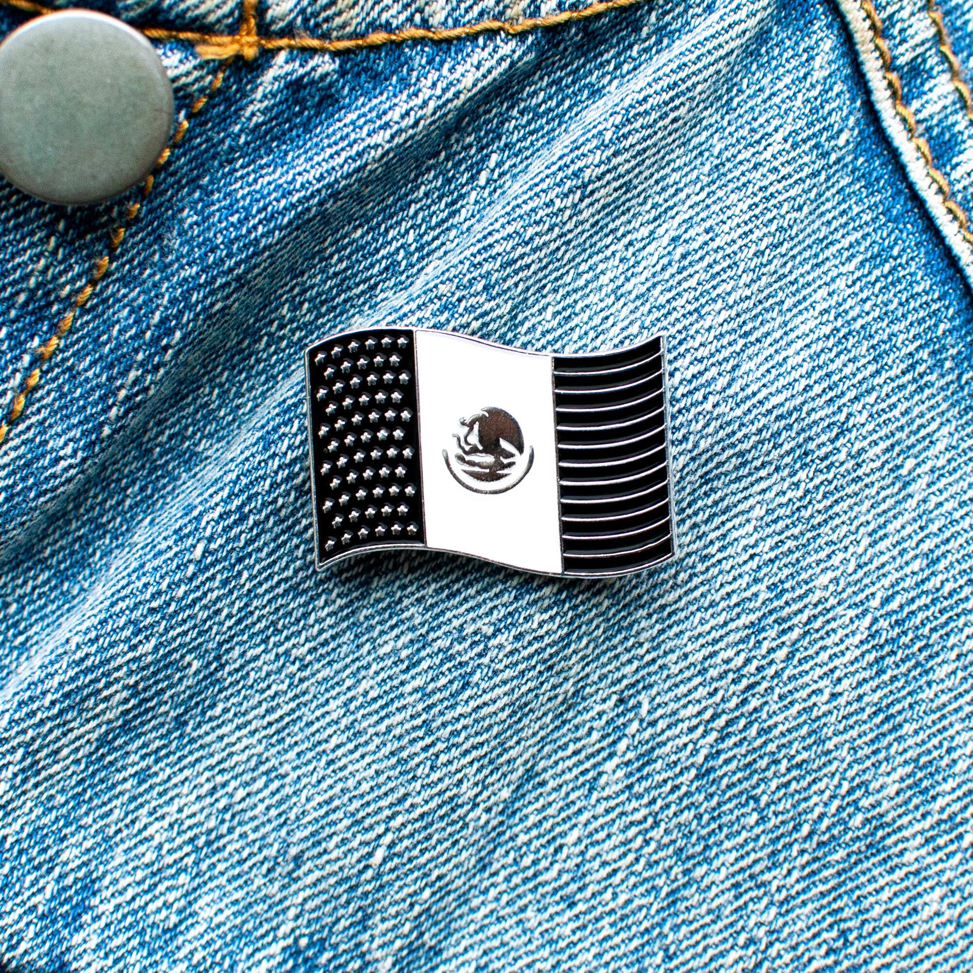 Mexican-American Enamel Pin Latinx pride lapel pin Chicana | Etsy